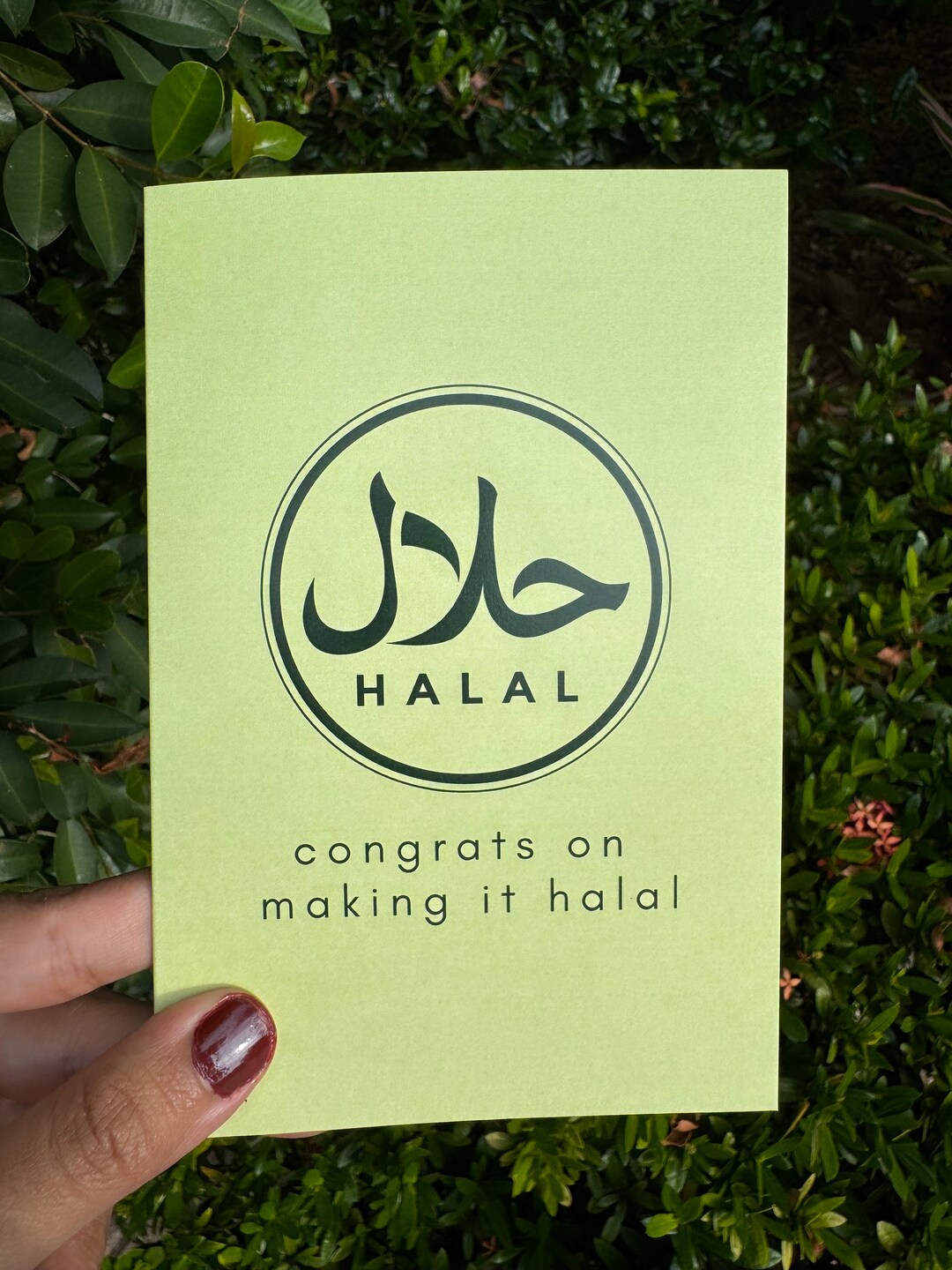 Congrats on Making It Halal | Funny Muslim Nikkah Wedding Shaadi Card | Proceeds Help Orphans in ...