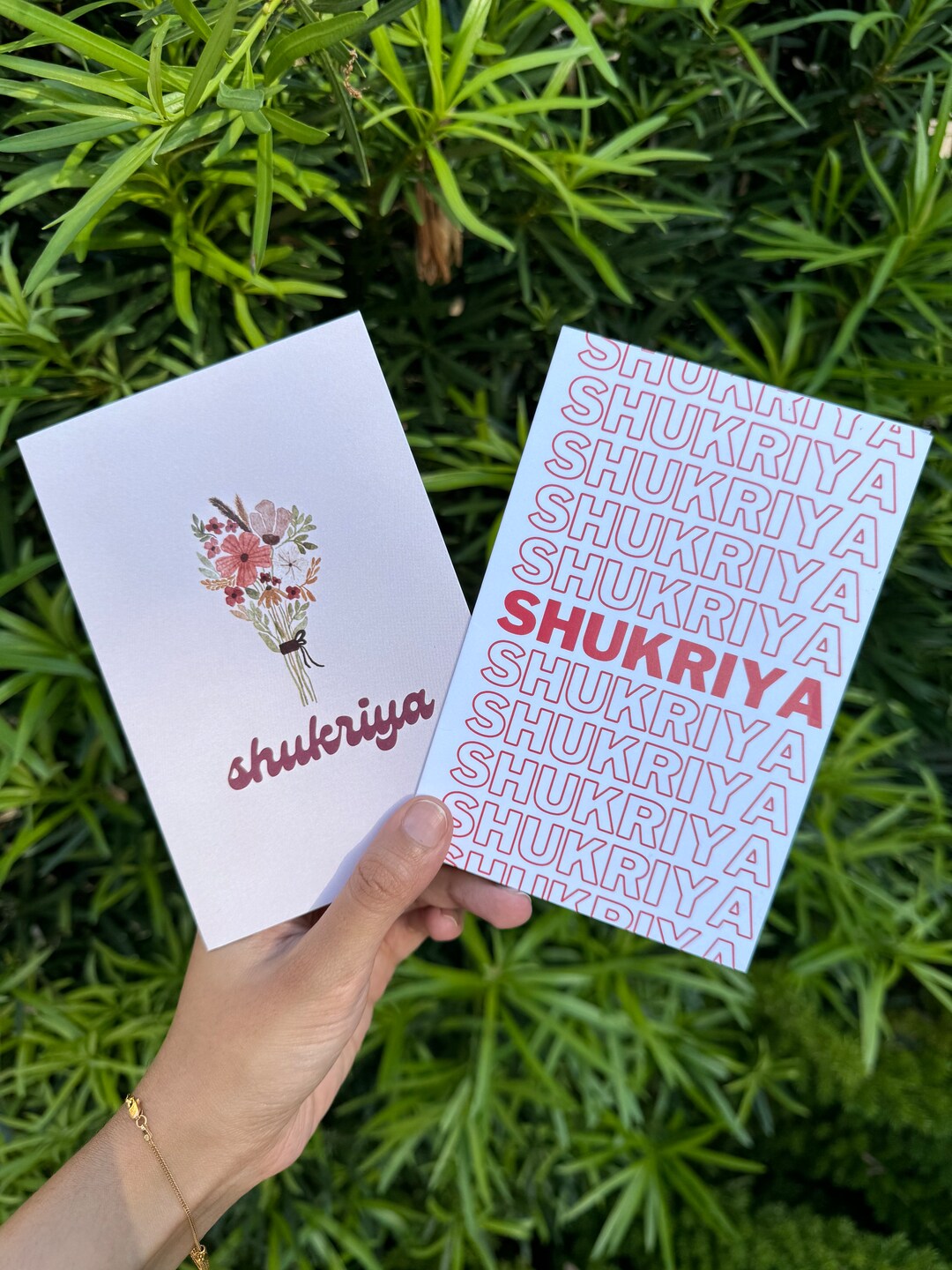 Shukriya Greeting Cards: South Asian Thank You Cards (set of 2) - Etsy