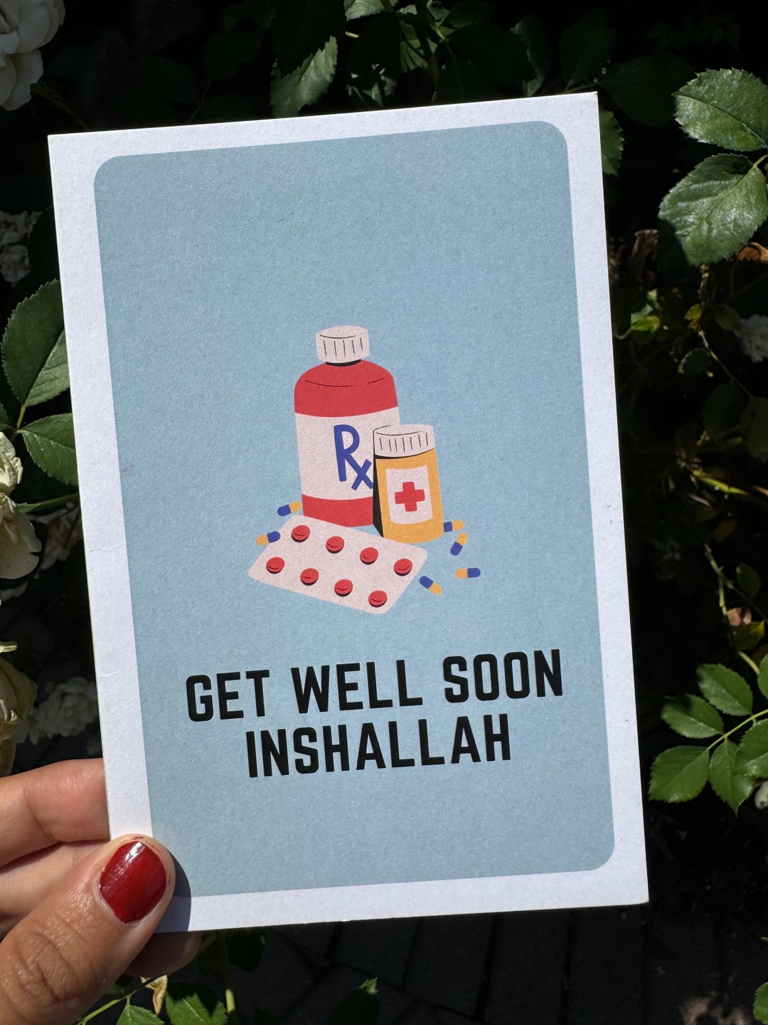 Cute Get Well Soon Muslim Card | Classic Retro Bold Shifa | Speedy ...