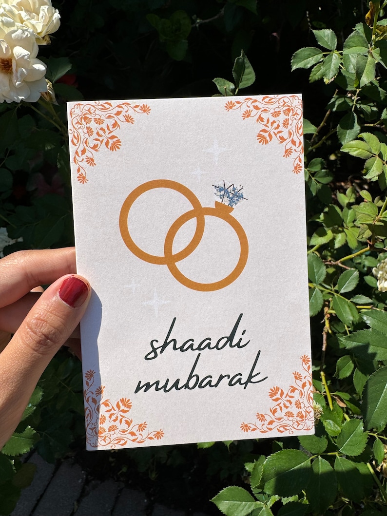 Shaadi Mubarak Wedding Greeting Card | Elegant South Asian ...