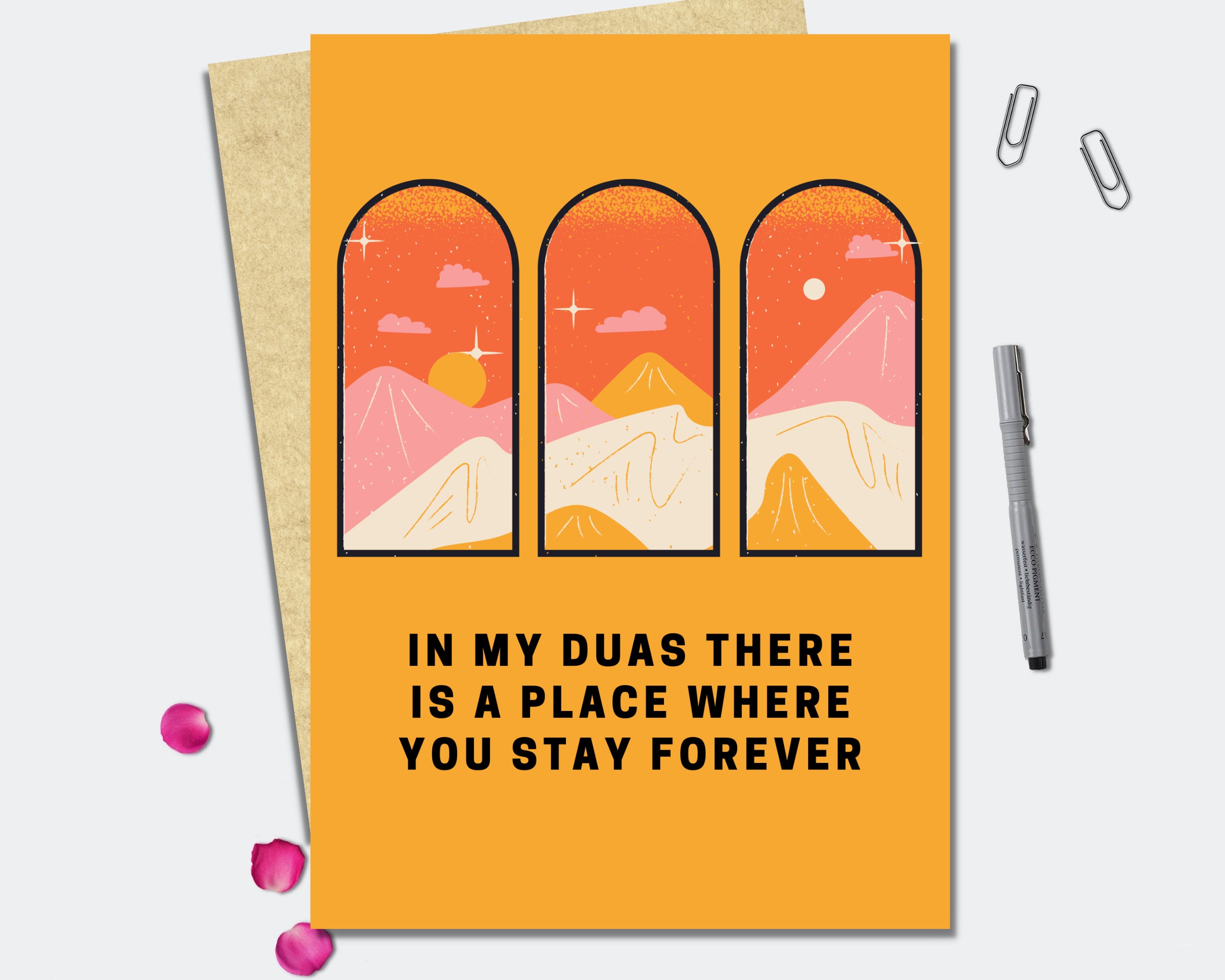 Islamic Love Card Retro Bold Muslim Card Cute Western Muslim Wedding Du ...