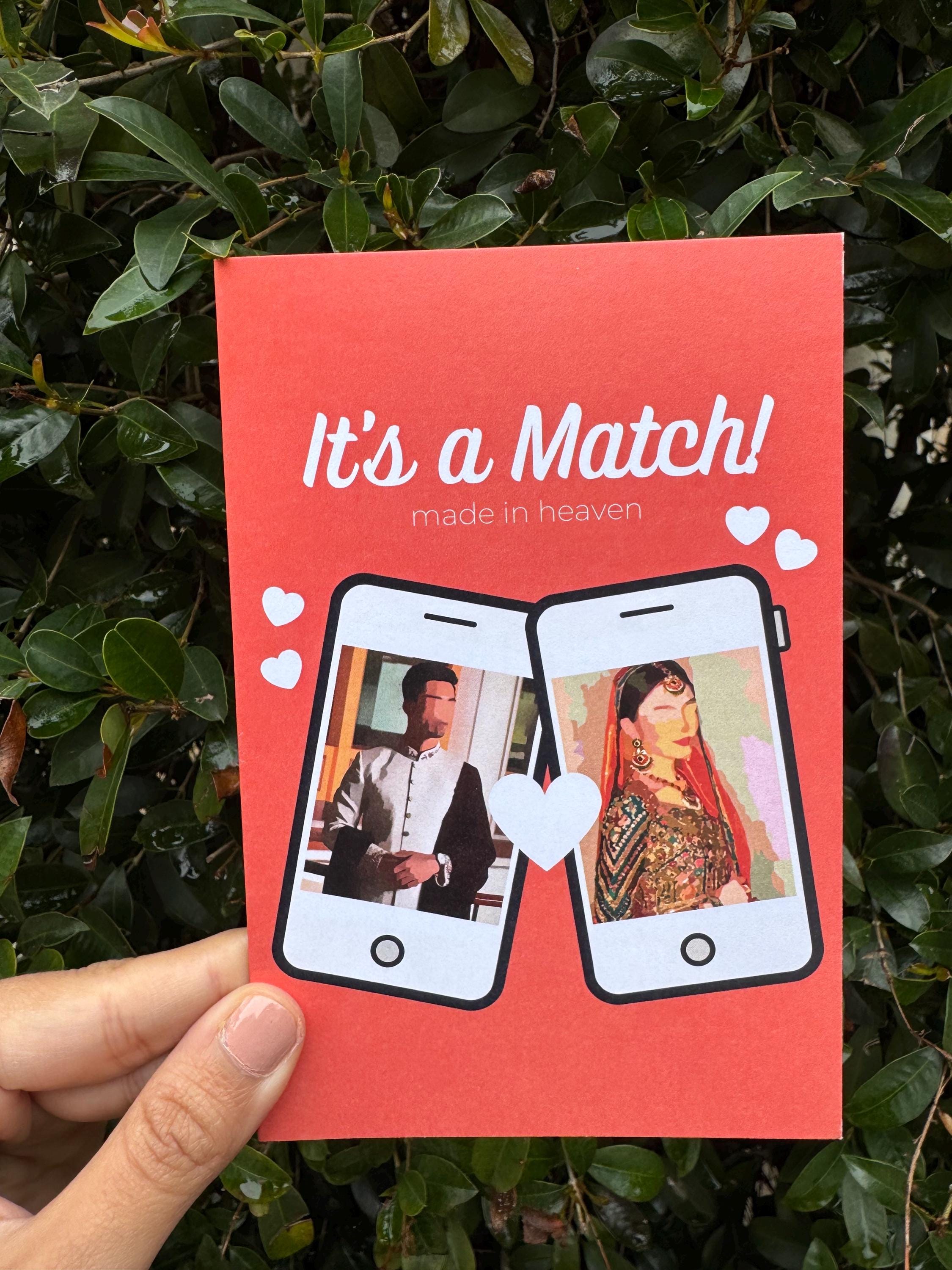 South Asian Dating App Card: Indian Muslim Wedding Love - Etsy