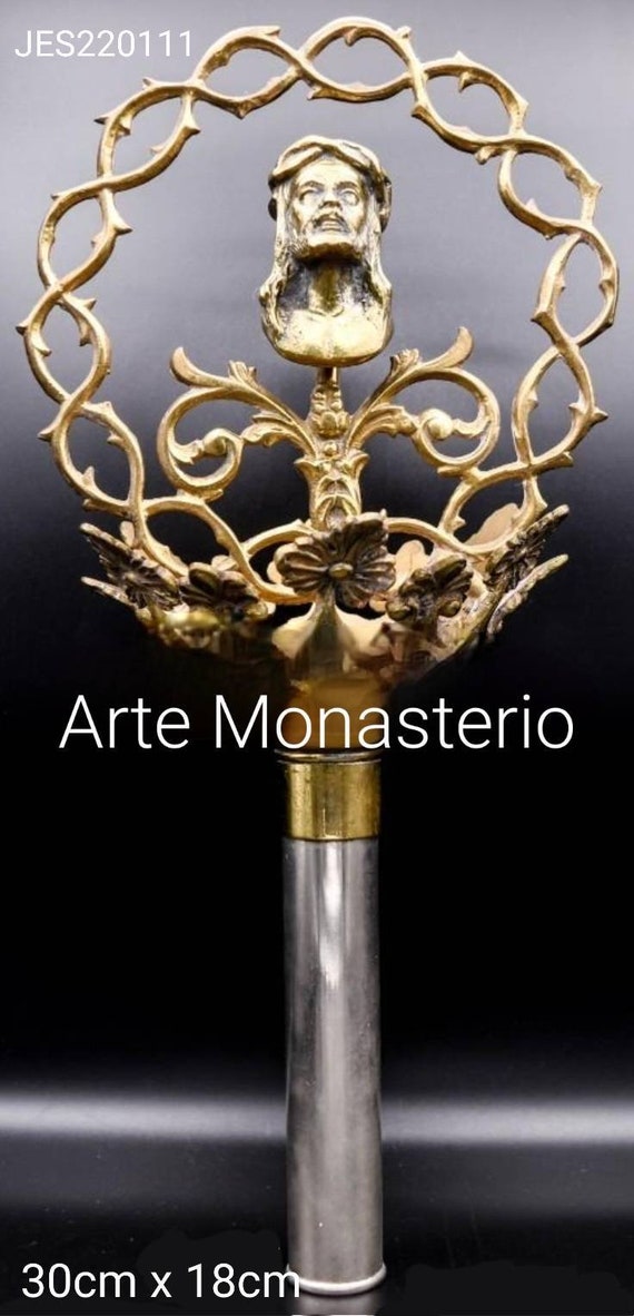 Brass Bara Alta With the Head of Jesus Inside the Crown of - Etsy