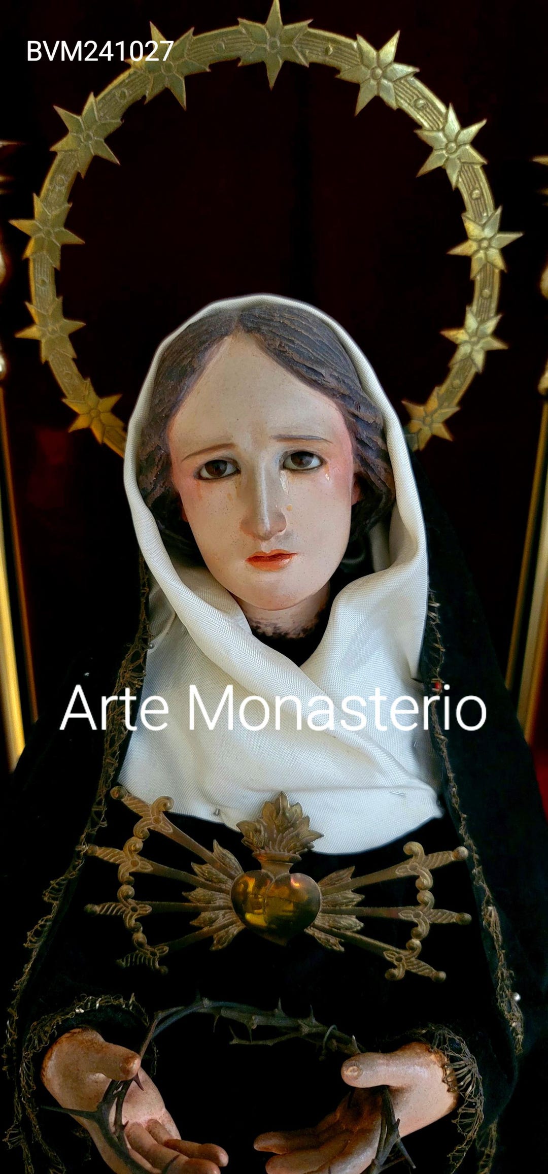 Antique Wooden Spanish Statue of Our Lady of Sorrows / Dolorosa - Etsy