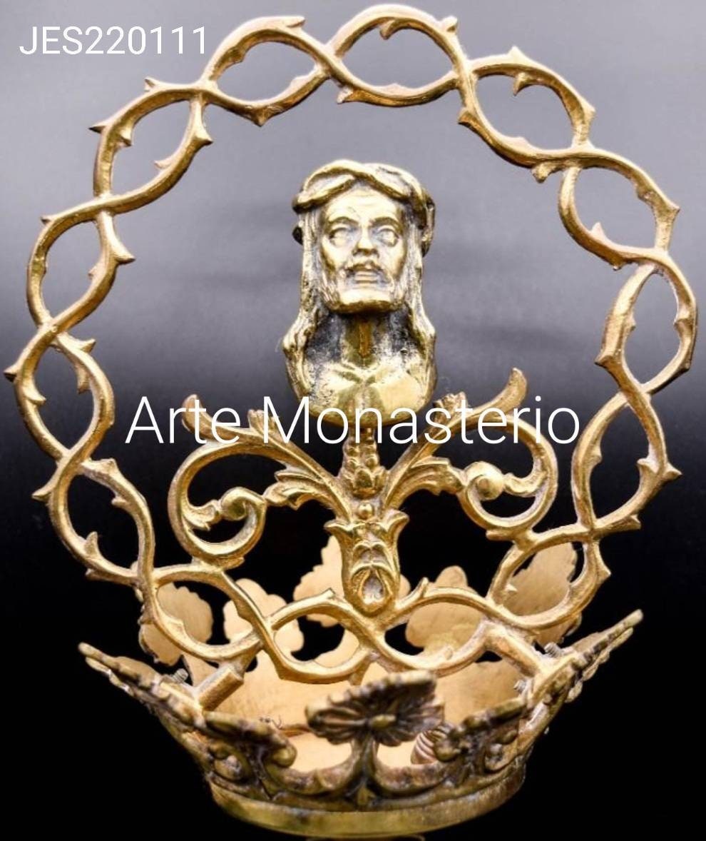 Brass Bara Alta With the Head of Jesus Inside the Crown of - Etsy