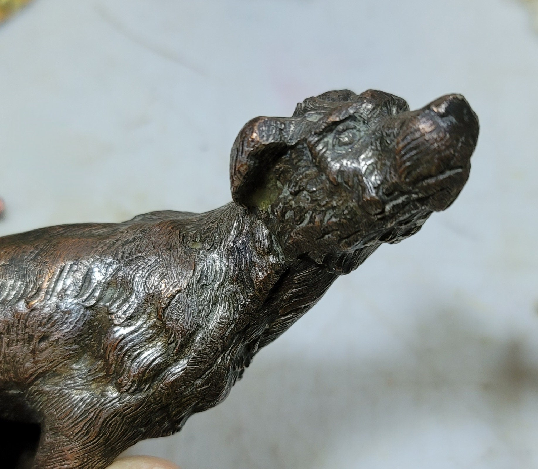 Antique Metal Cast Dog - Etsy