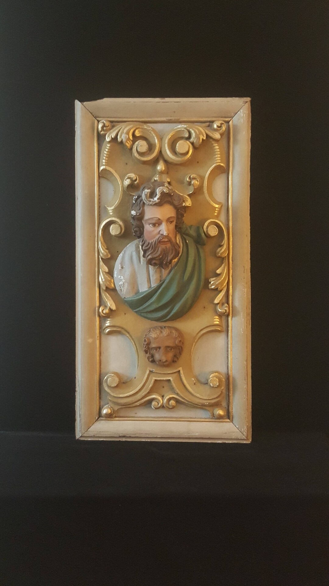 Antique European Carved Wood San Mark Wall Relief /church Item - Etsy