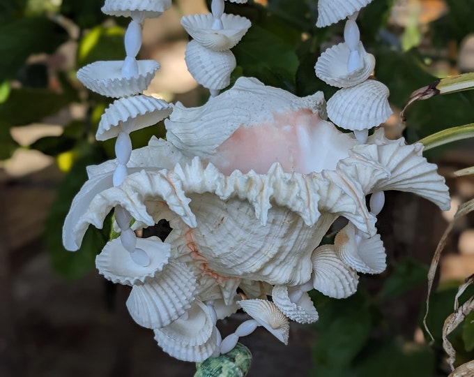 Vintage Sea Shell Mobile Hanging / Shell Chandelier / Shell Pendant ...