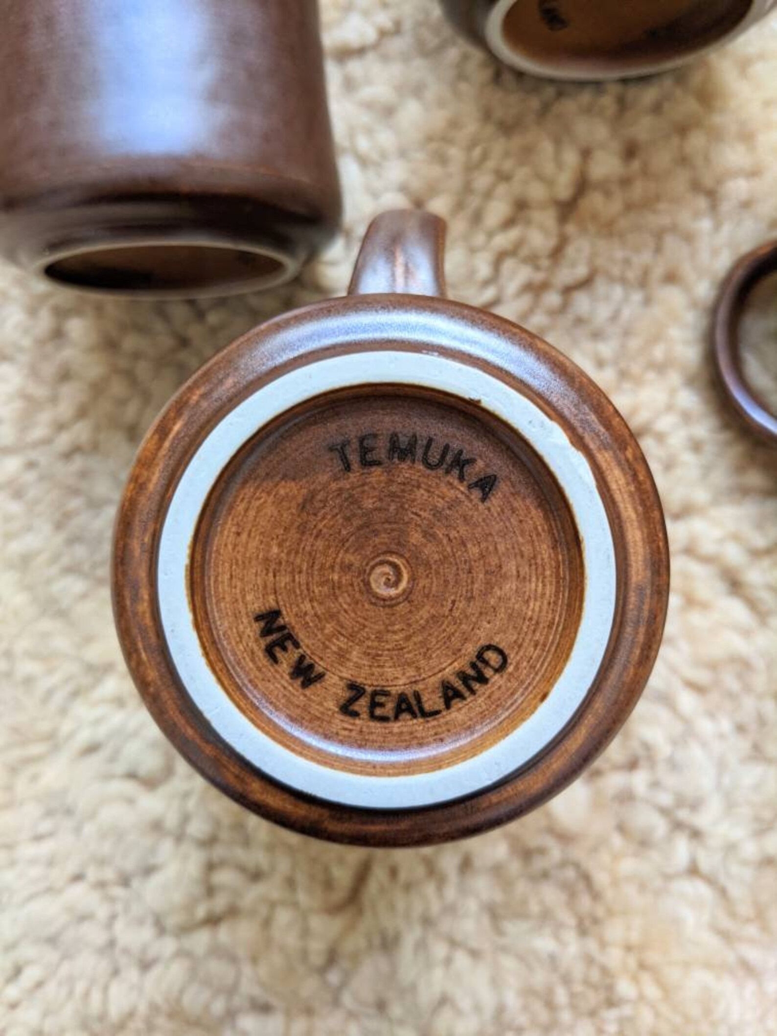 Vintage Temuka pottery Riverstone series stoneware mugs x 4 | Etsy