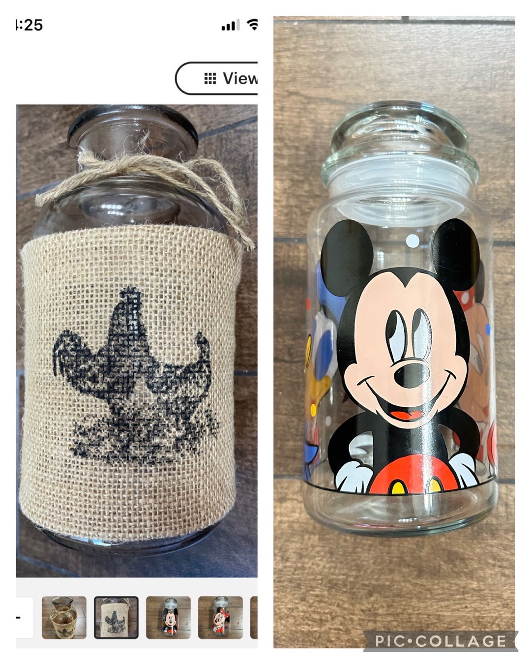 Vintage Blowed Glass Vase With Burlap and a Hen and Rooster Decor ...