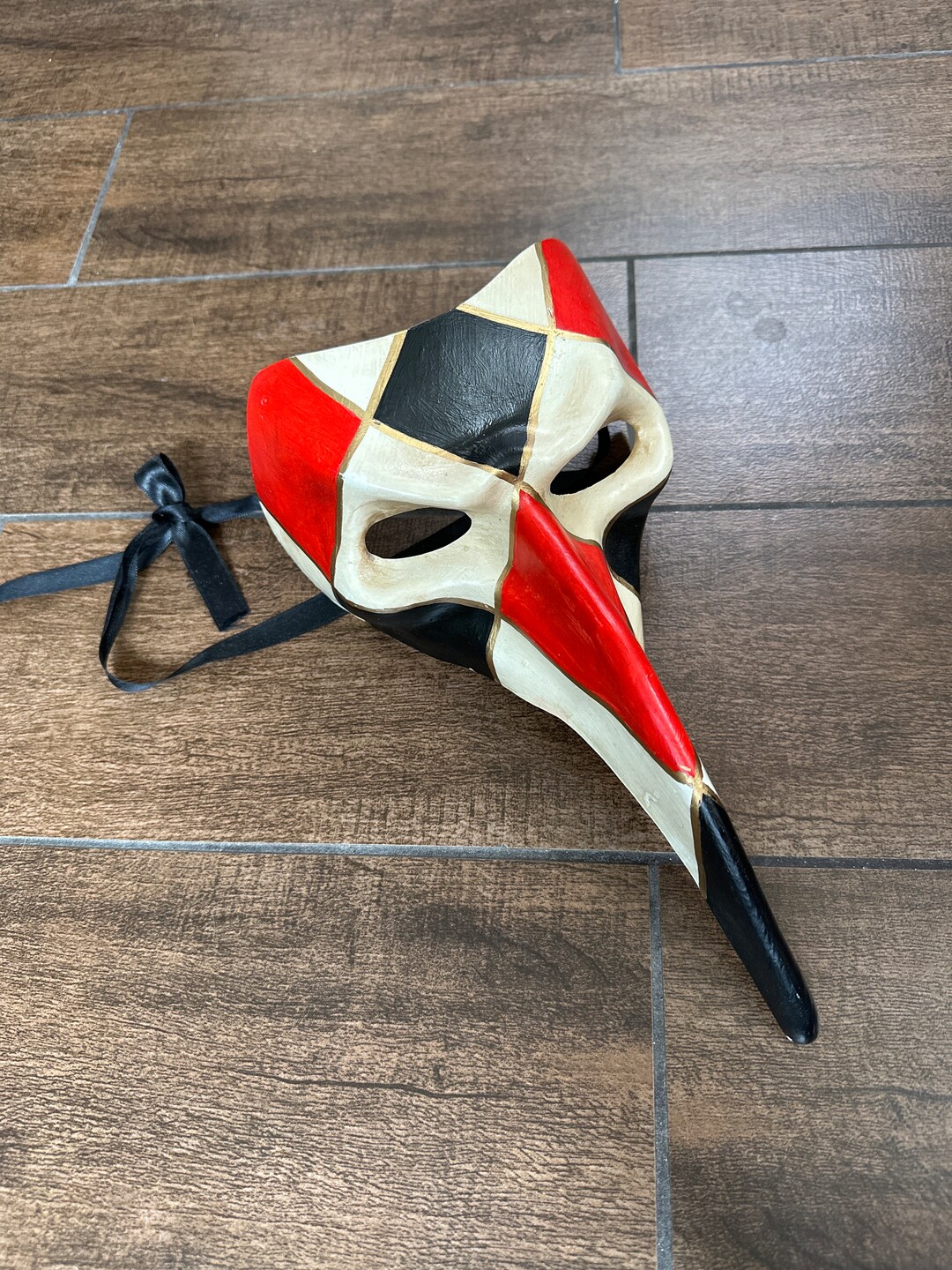 Vintage Venezian Mask, Scaramouche Style, Hard Plastic Halloween Mask ...