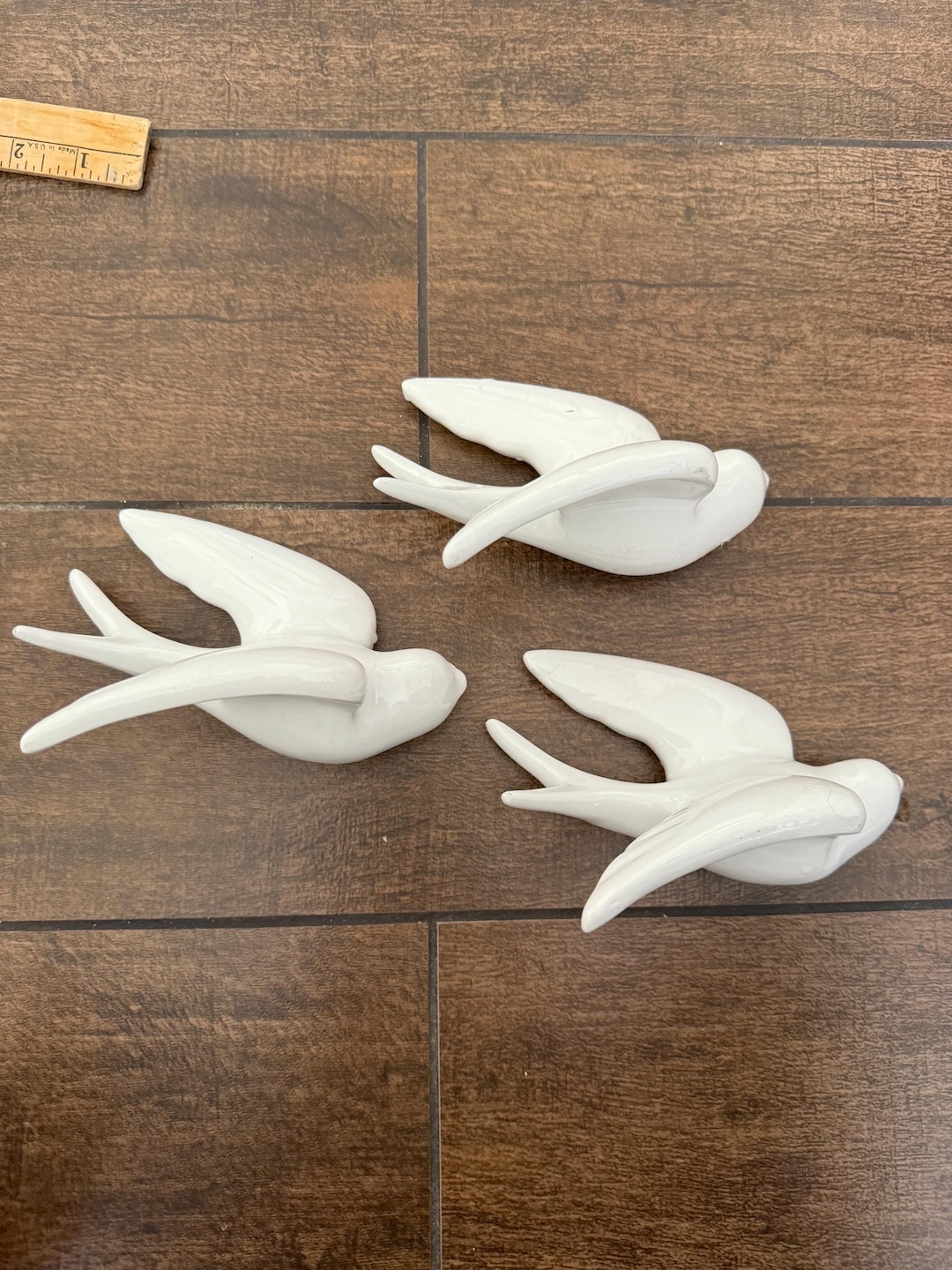 Large Set White Ceramic Sparrows by Homart - Etsy