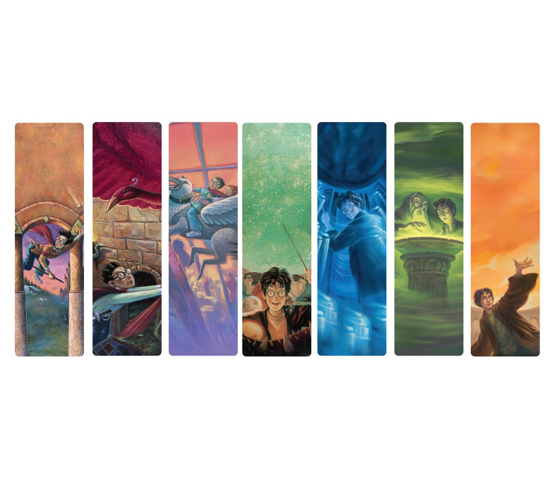 Harry Potter Inspired Wizard Bookmarks Set of 7 - Etsy