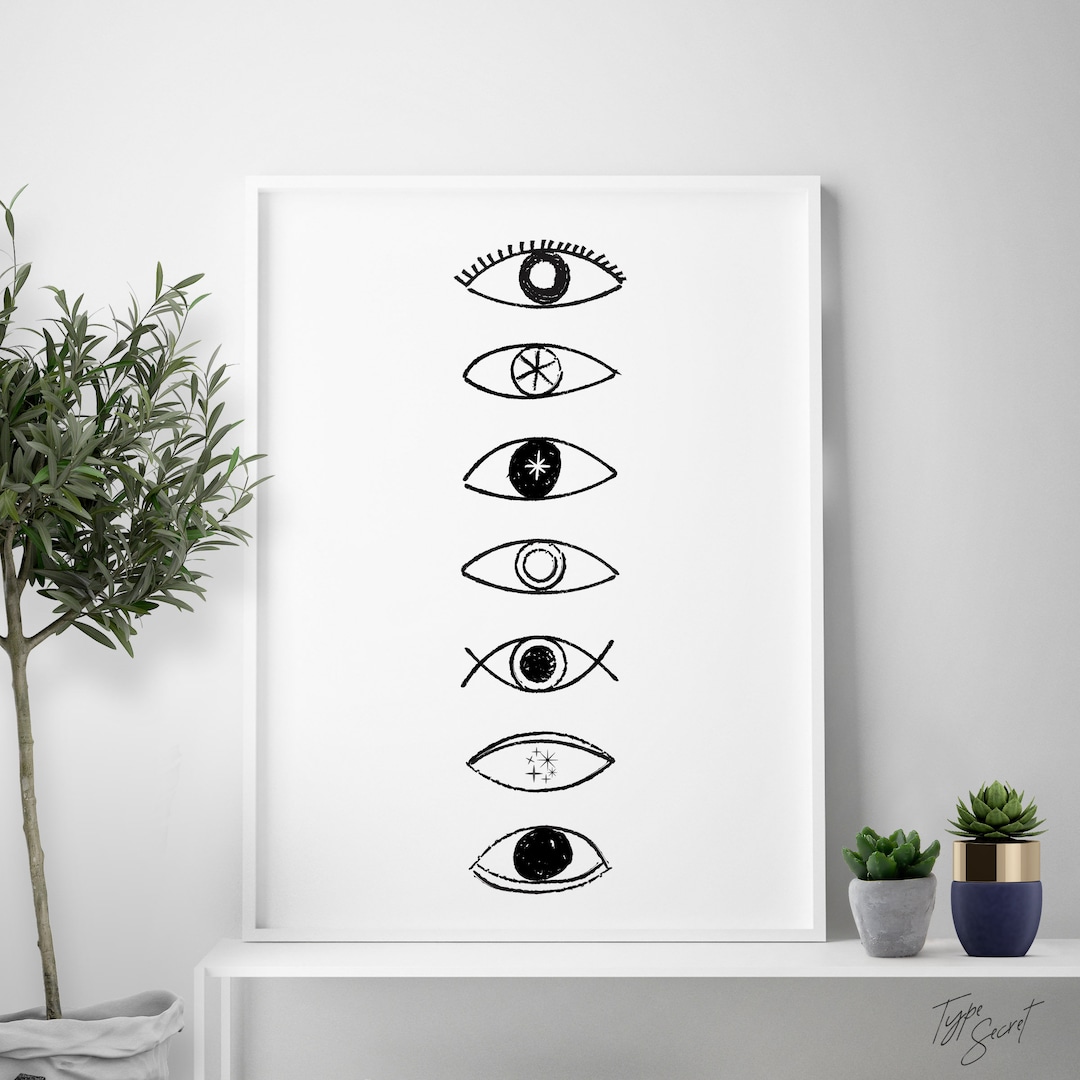Minimalist Eyes Art Print Combo 7 Eye Set Queer Eye Digital Art Pop ...
