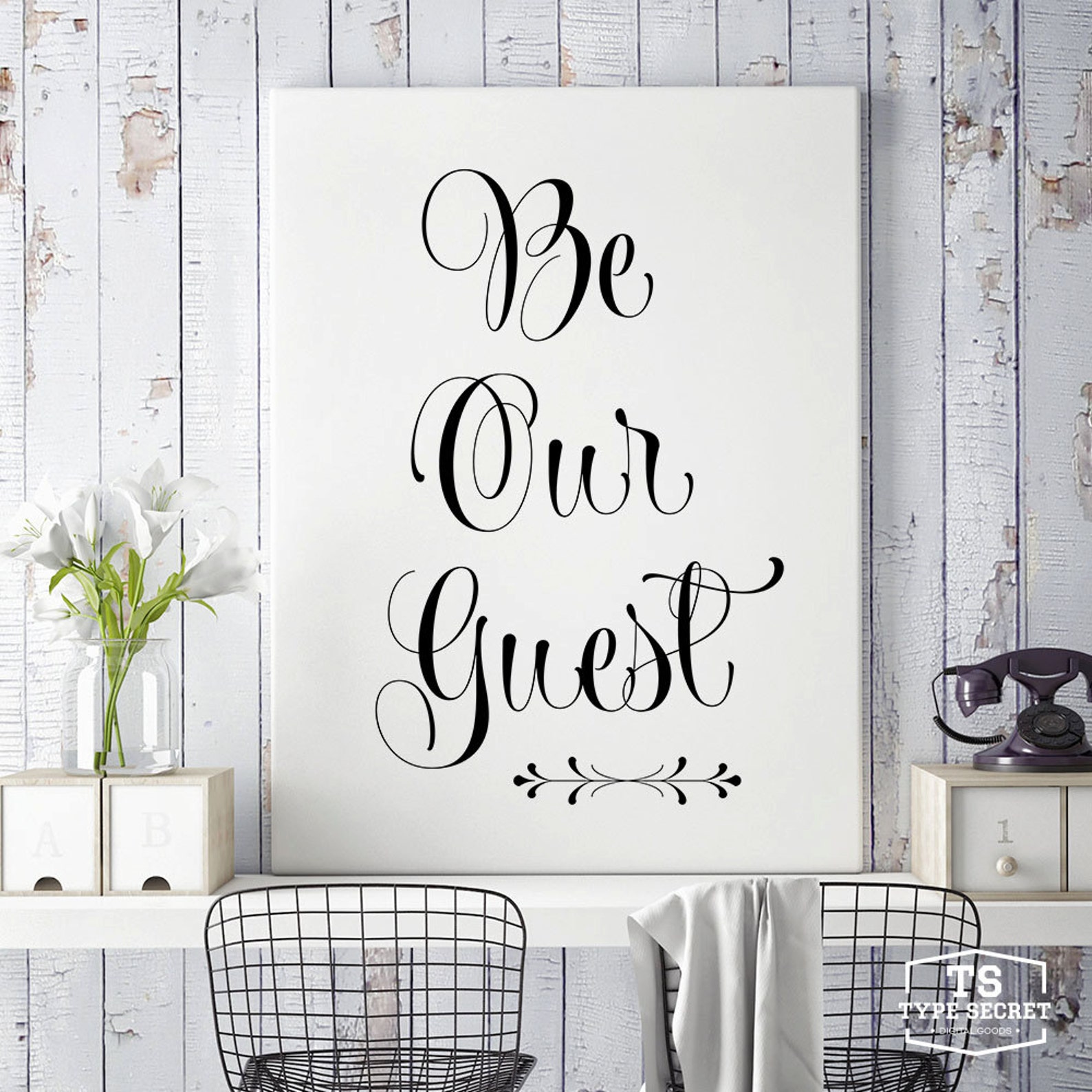 Be Our Guest Printable Quote Home Decor Guest Room Welcome - Etsy UK