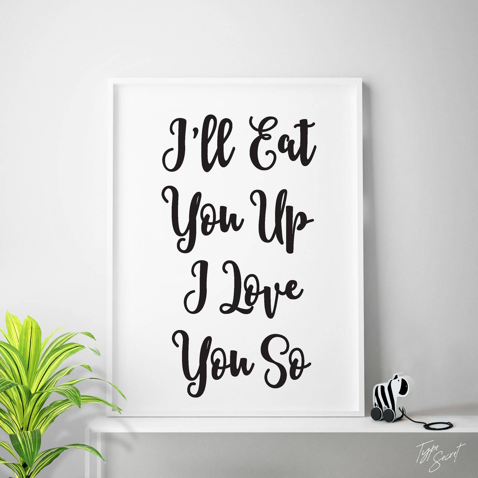 I'll Eat You up I Love You so Wall Art Nursery Wall Art - Etsy