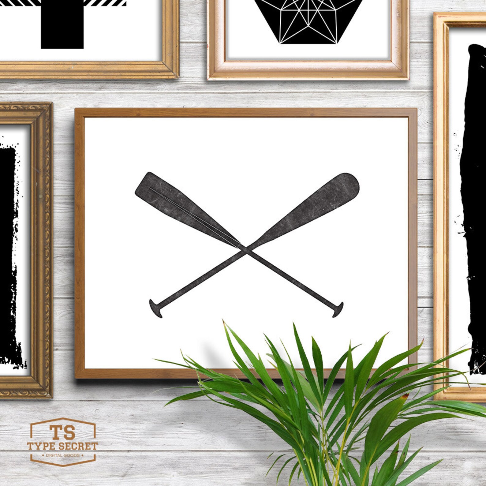 Horizontal Print, Paddles Print, Paddles Art, Paddles Decor, Nautical ...