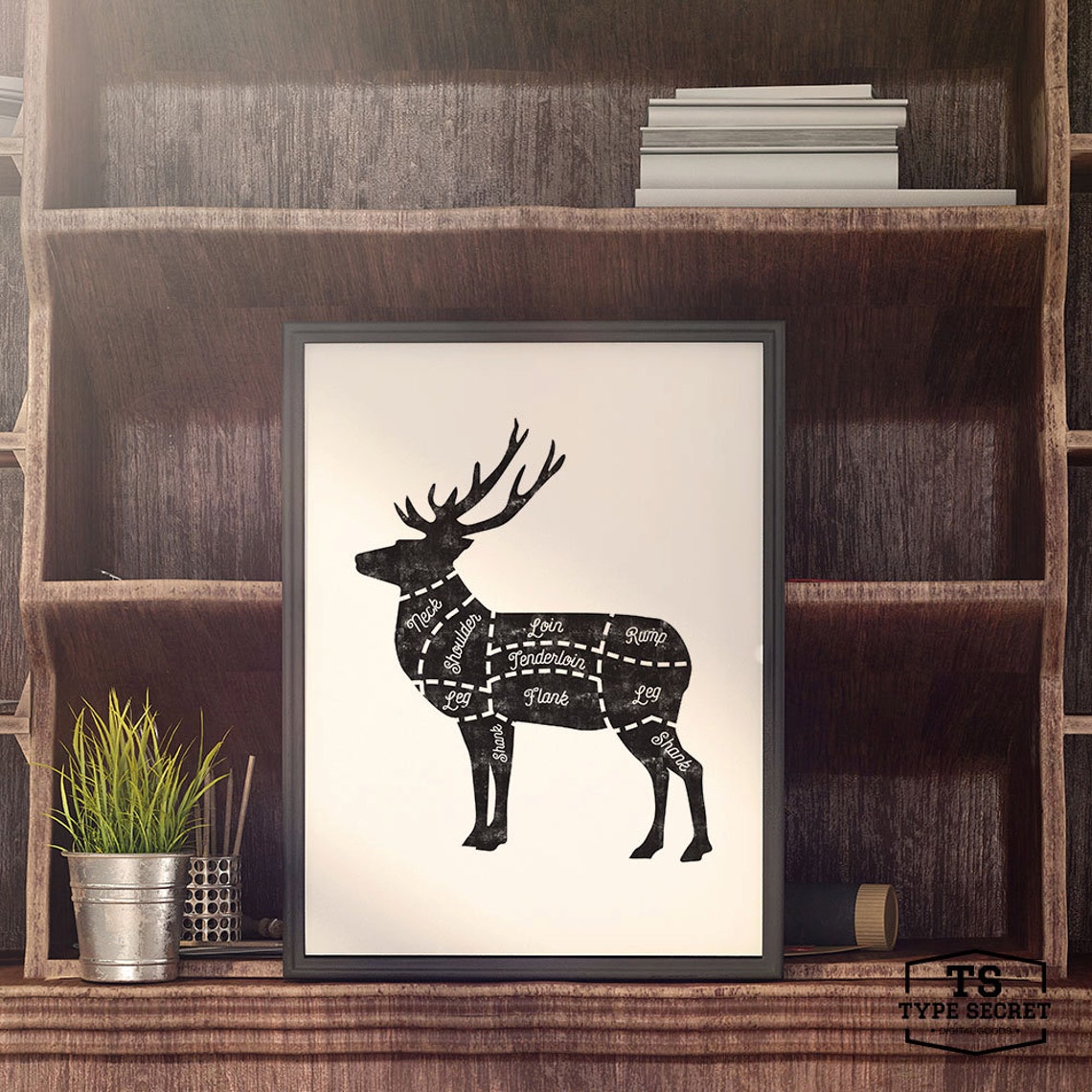 Butcher Cuts Diagram, Cuts of Meat Art, Deer Cuts, Butcher Cuts, Deer ...