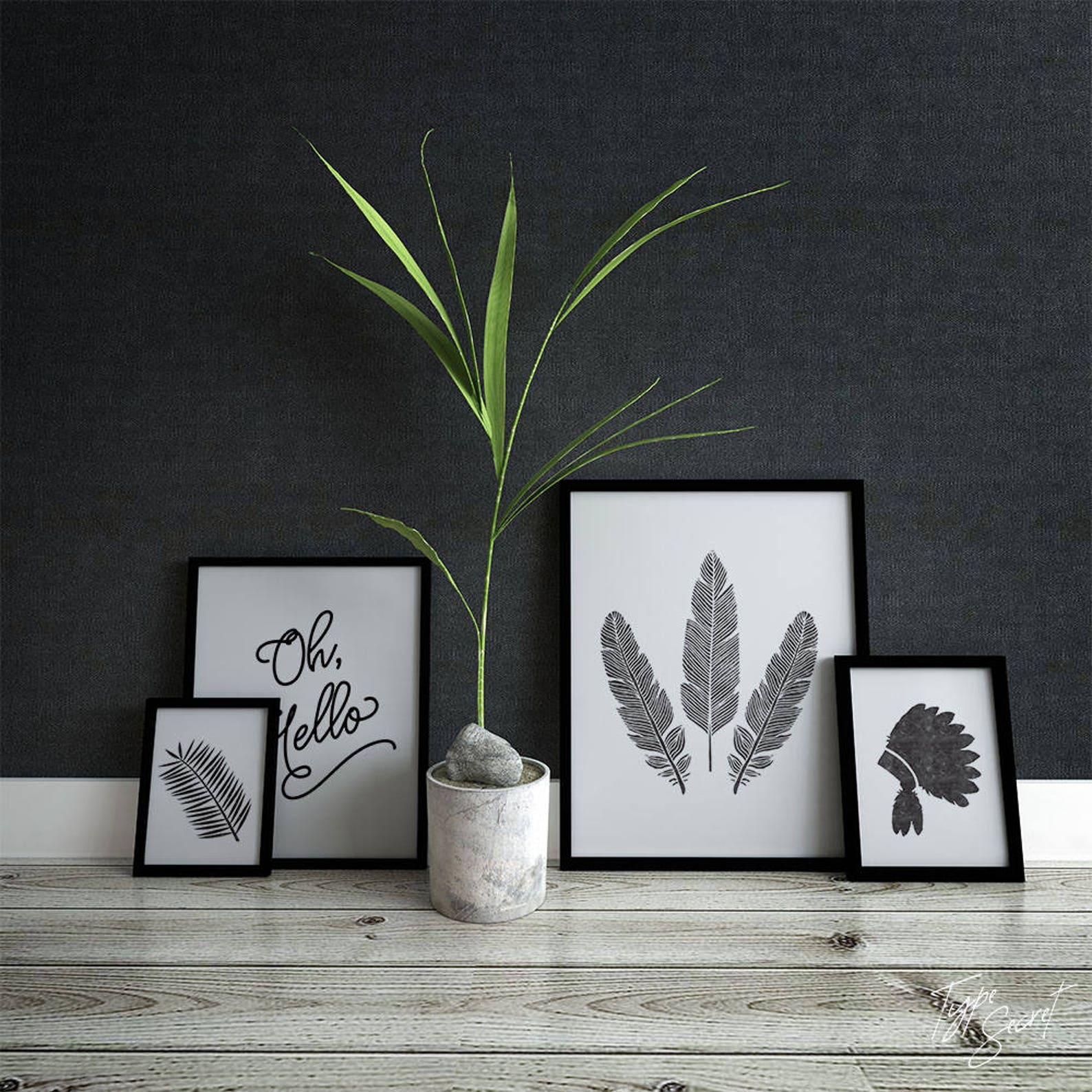 Palm Leaves, Palm Print, Tropical Print, Tropical Art, Tropical Decor ...