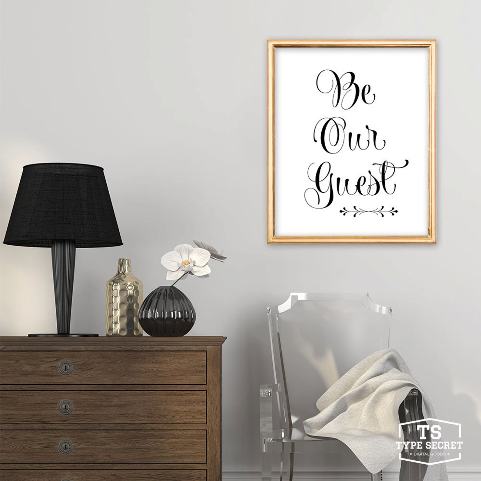 Be Our Guest Printable Quote Home Decor Guest Room Welcome - Etsy UK