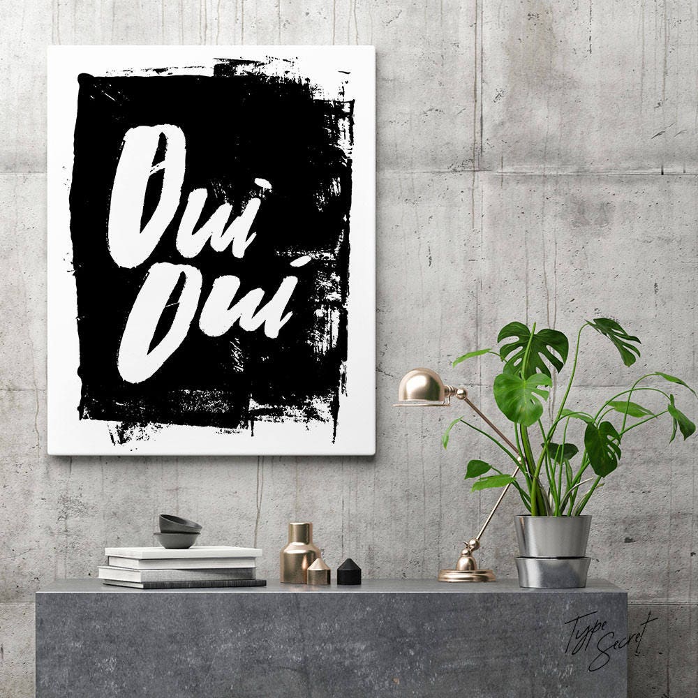 Printable Art OUI OUI Print Quote Cute Quote Yes French Fashion Quote ...