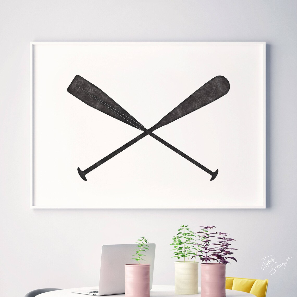Horizontal Print, Paddles Print, Paddles Art, Paddles Decor, Nautical ...
