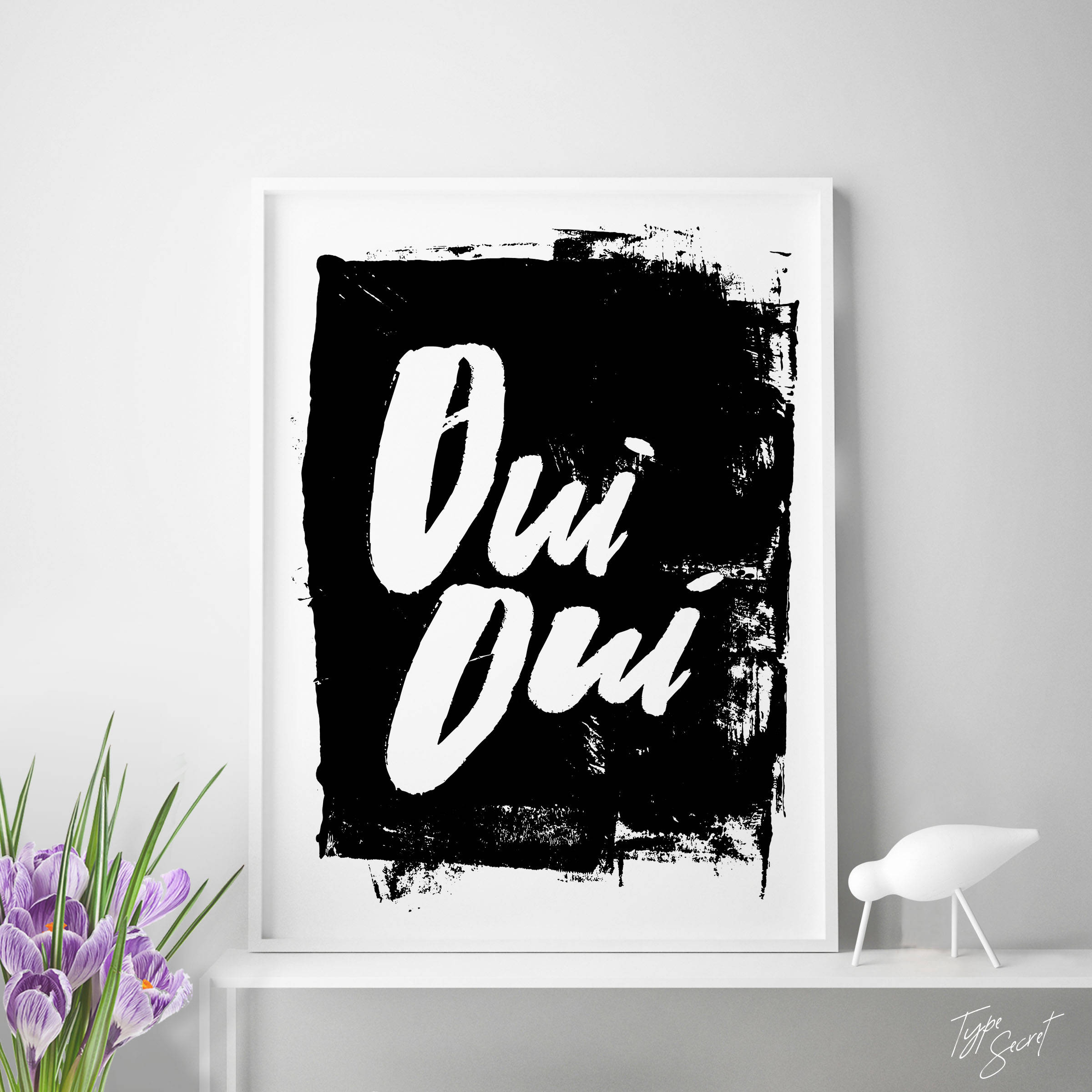 Printable Art OUI OUI Print Quote Cute Quote Yes French Fashion Quote ...