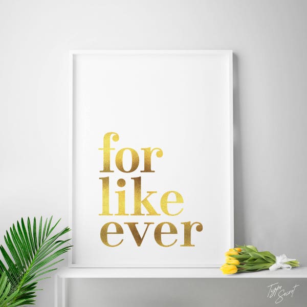 For Like Ever Print - Etsy