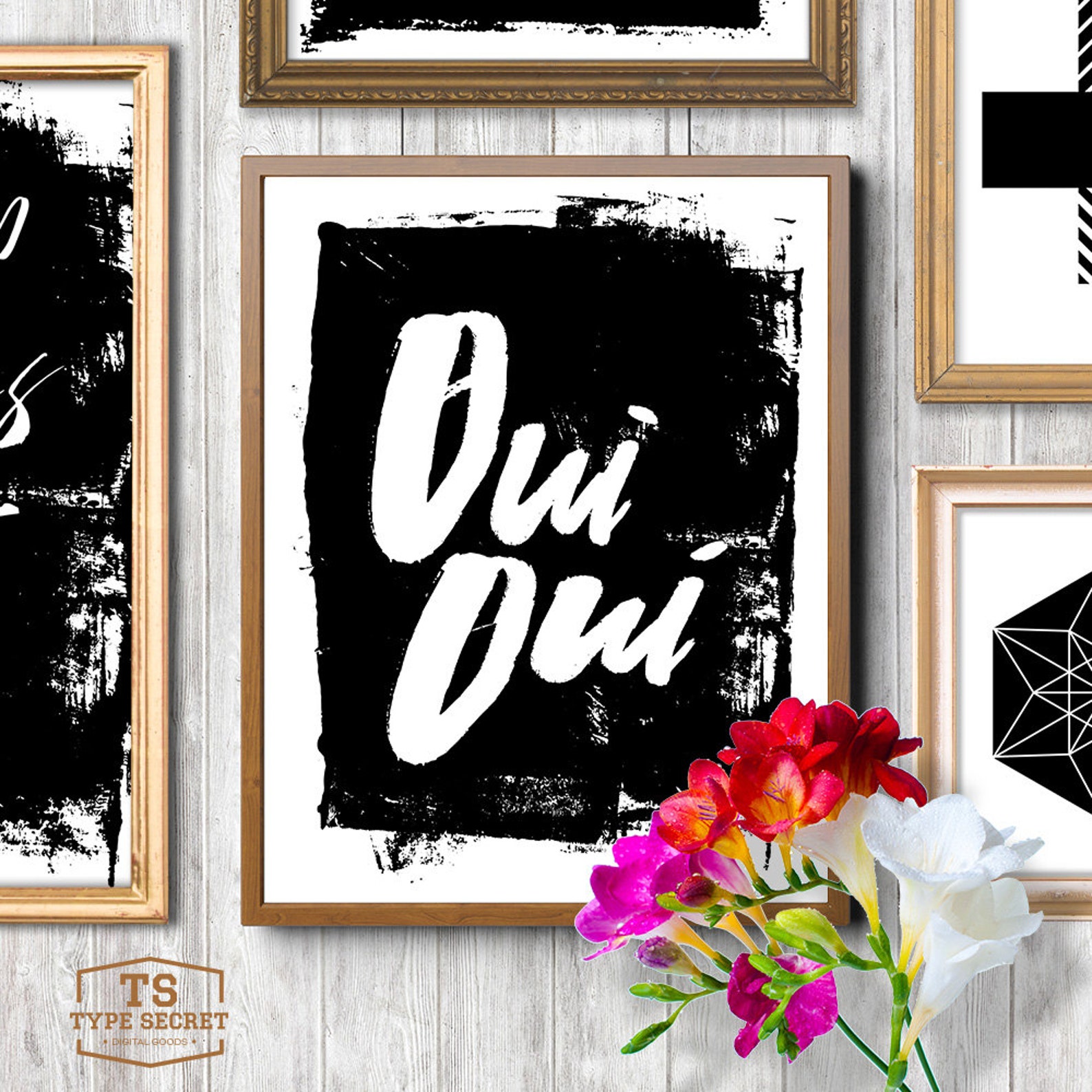 Printable Art OUI OUI Print Quote Cute Quote Yes French Fashion Quote ...