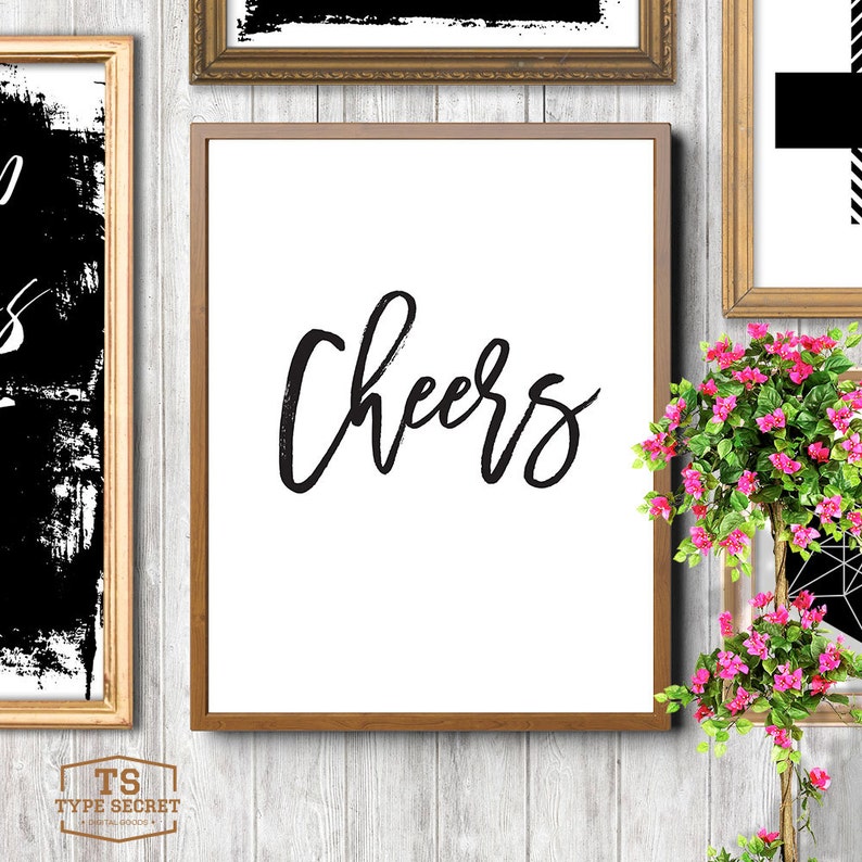 Cheers Bar Cart Sign Cheers Sign Wedding Cheers Cheers - Etsy