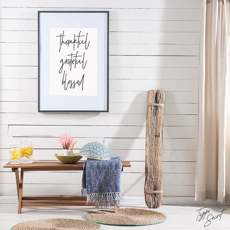 Thankful, Grateful, Blessed, Home Decor, Thankful Fall Decor, Fall ...