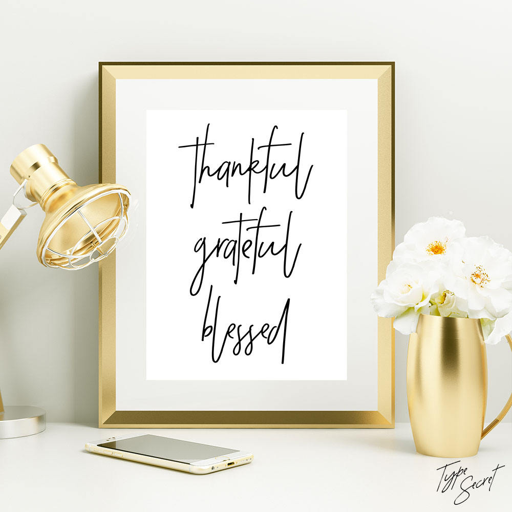 Thankful Grateful Blessed Home Decor Thankful Fall Decor | Etsy