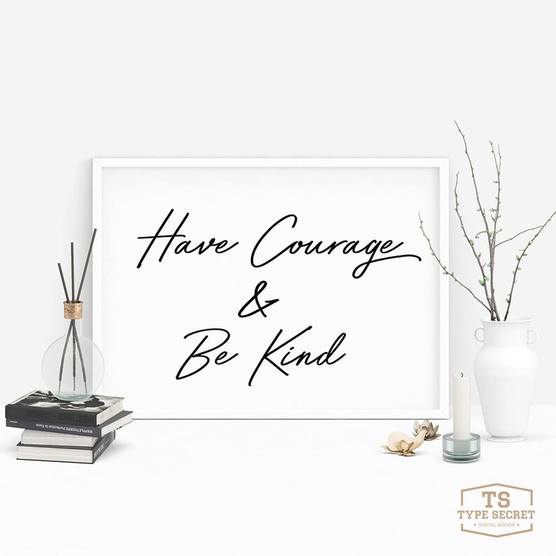 Have Courage And Be Kind Cinderella Nursery Quotes | Etsy