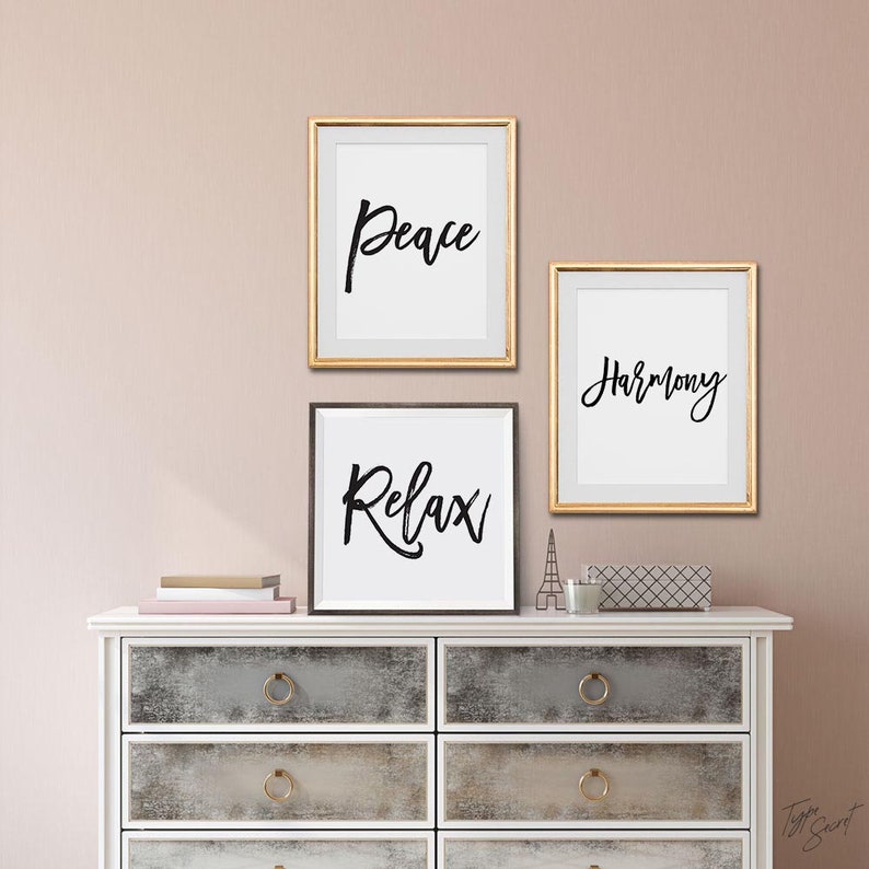 RELAX Printable Art Relax Sign Relax Print Black and White - Etsy