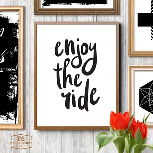 Travel Print Inspiring Print "enjoy the Ride" Travel Art Travel ...