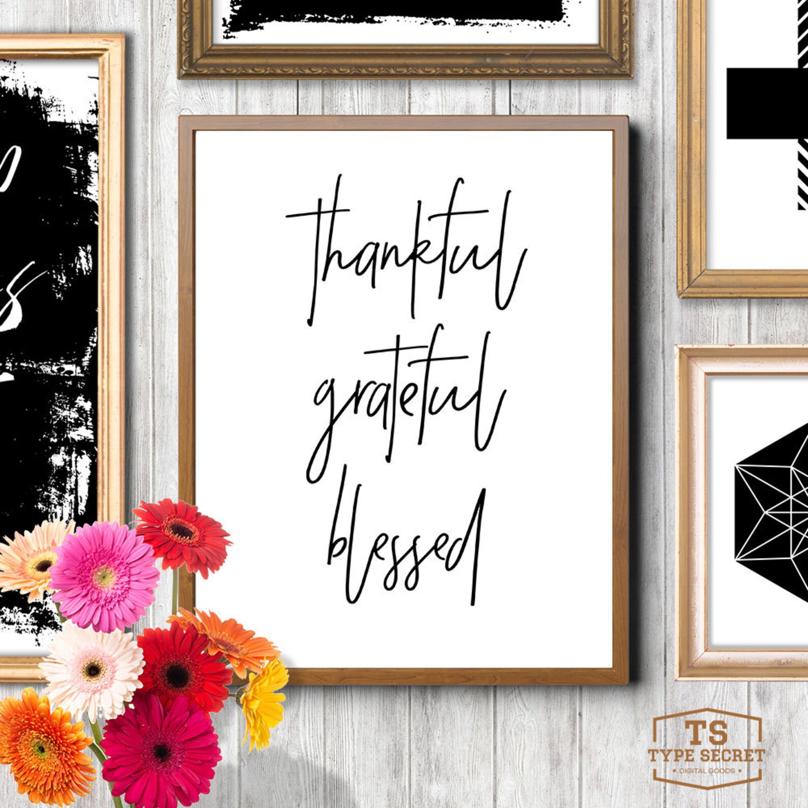 Thankful Grateful Blessed Home Decor Thankful Fall Decor - Etsy