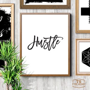 HUSTLE, Office Decor, Hustle Print, Office Wall Art, Hustle Prints ...