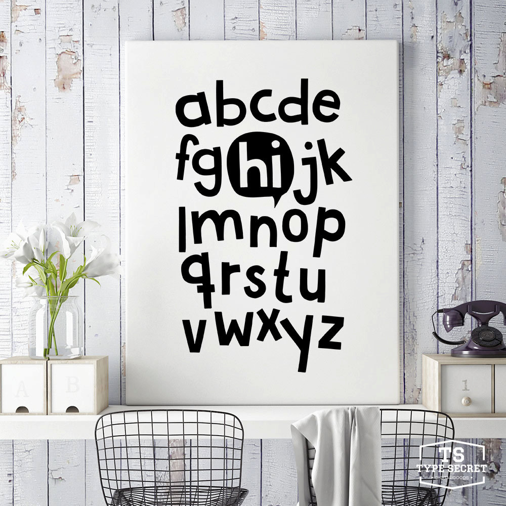 Kids Nursery Decor Nursery Alphabet Poster Digital Print | Etsy