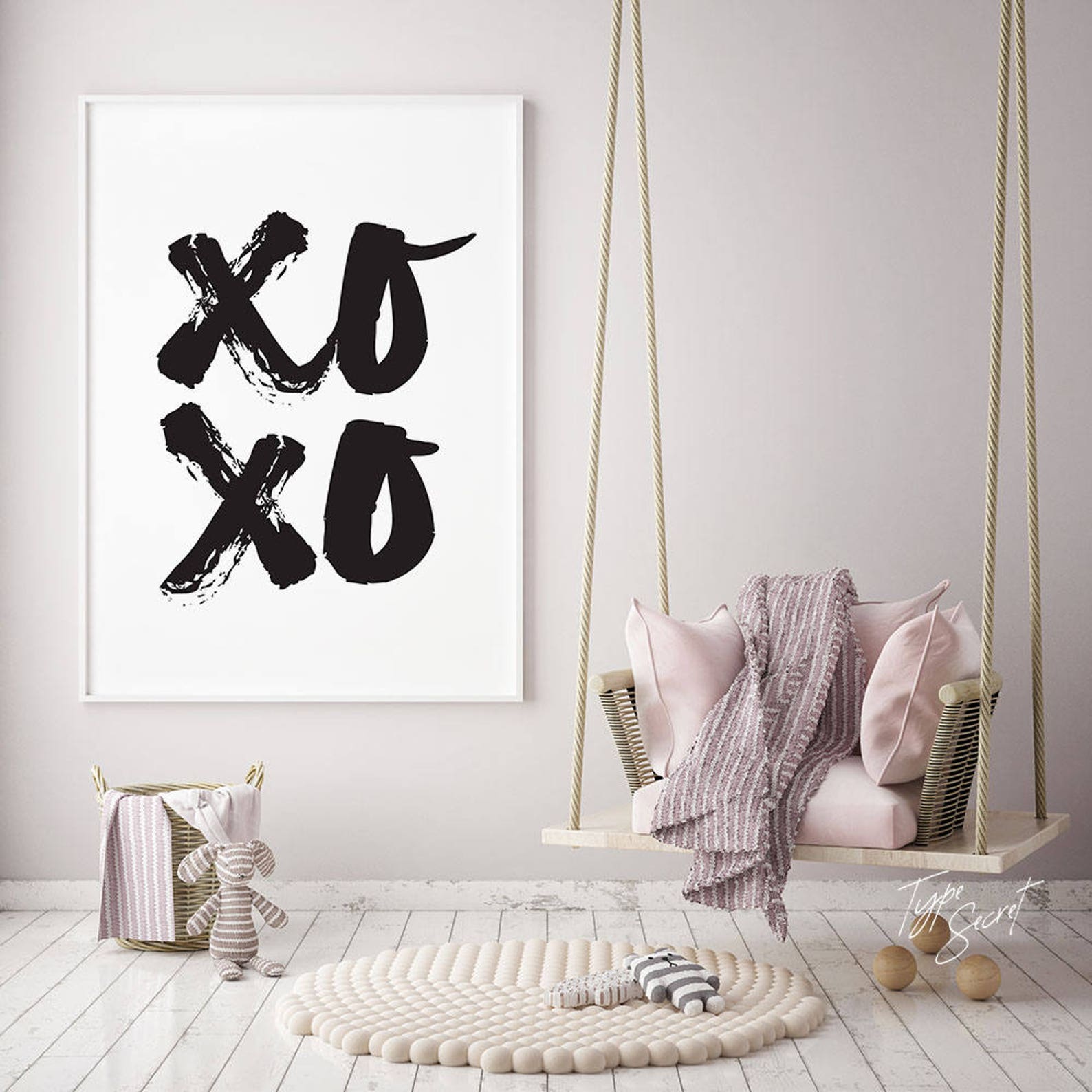 XOXO Printable 4x6 5x7 8x10 Hugs and Kisses Instant Download - Etsy