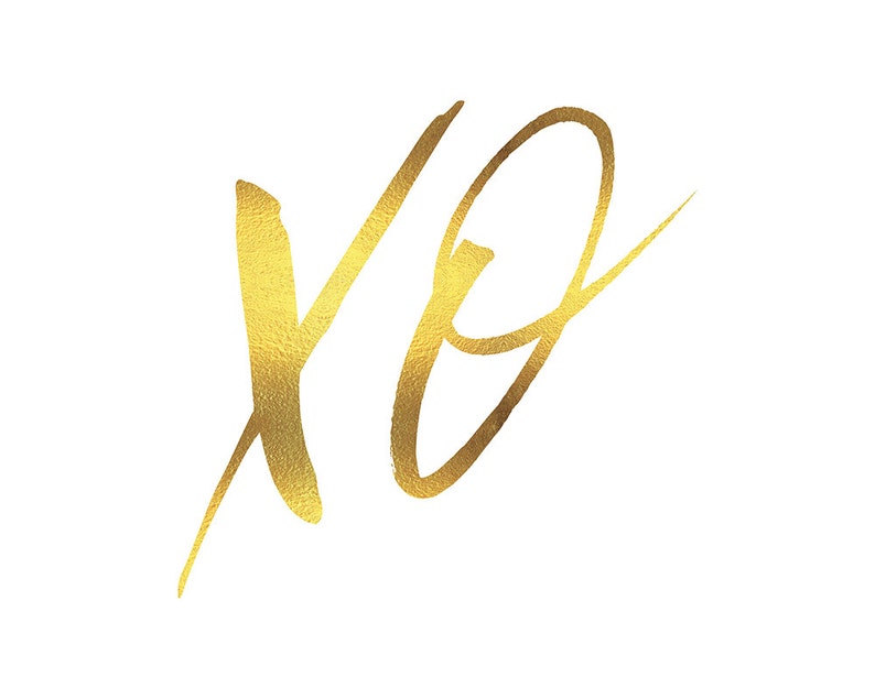 Gold Art XO Quote Print Wall Art Valentine Decor Wedding | Etsy