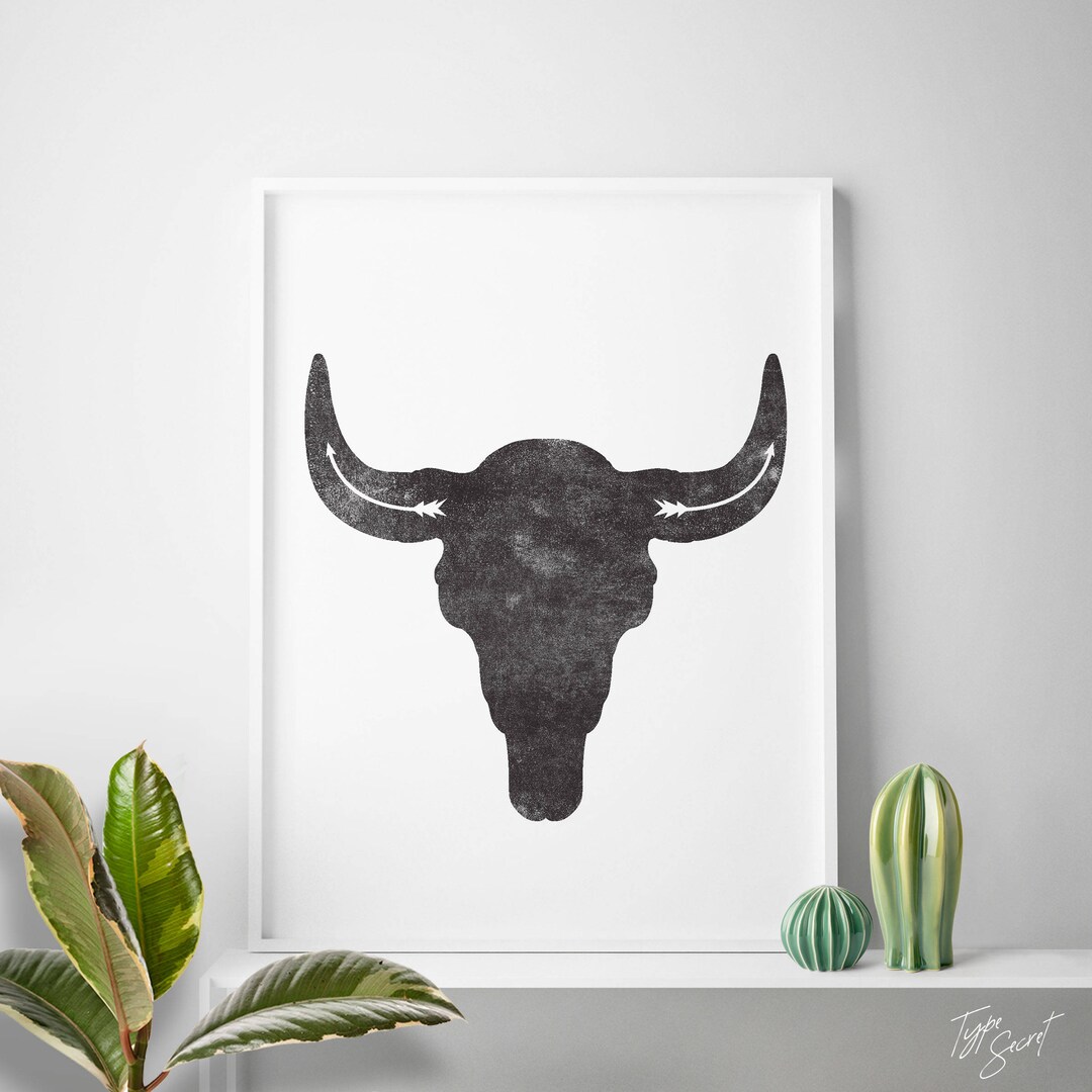 Digital Print Art Buffalo Print Buffalo Wall Art, Black and White ...