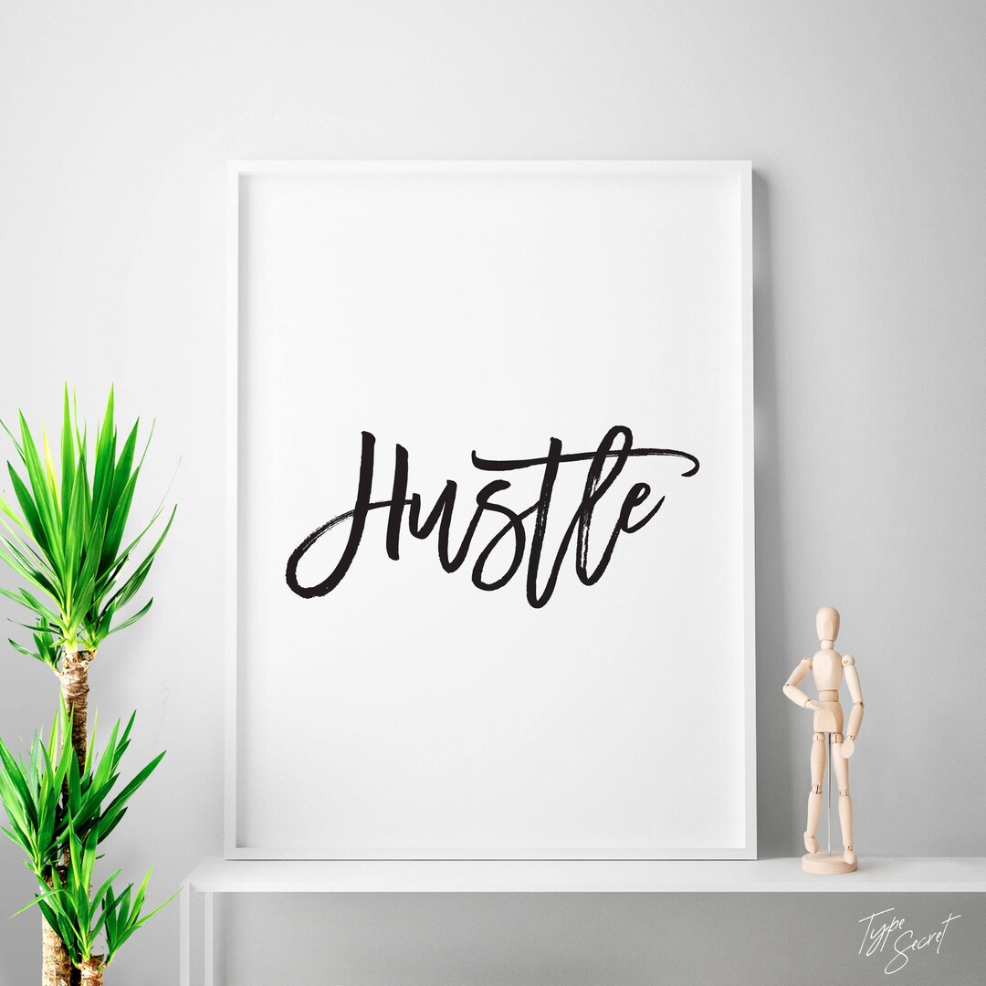 HUSTLE, Office Decor, Hustle Print, Office Wall Art, Hustle Prints ...