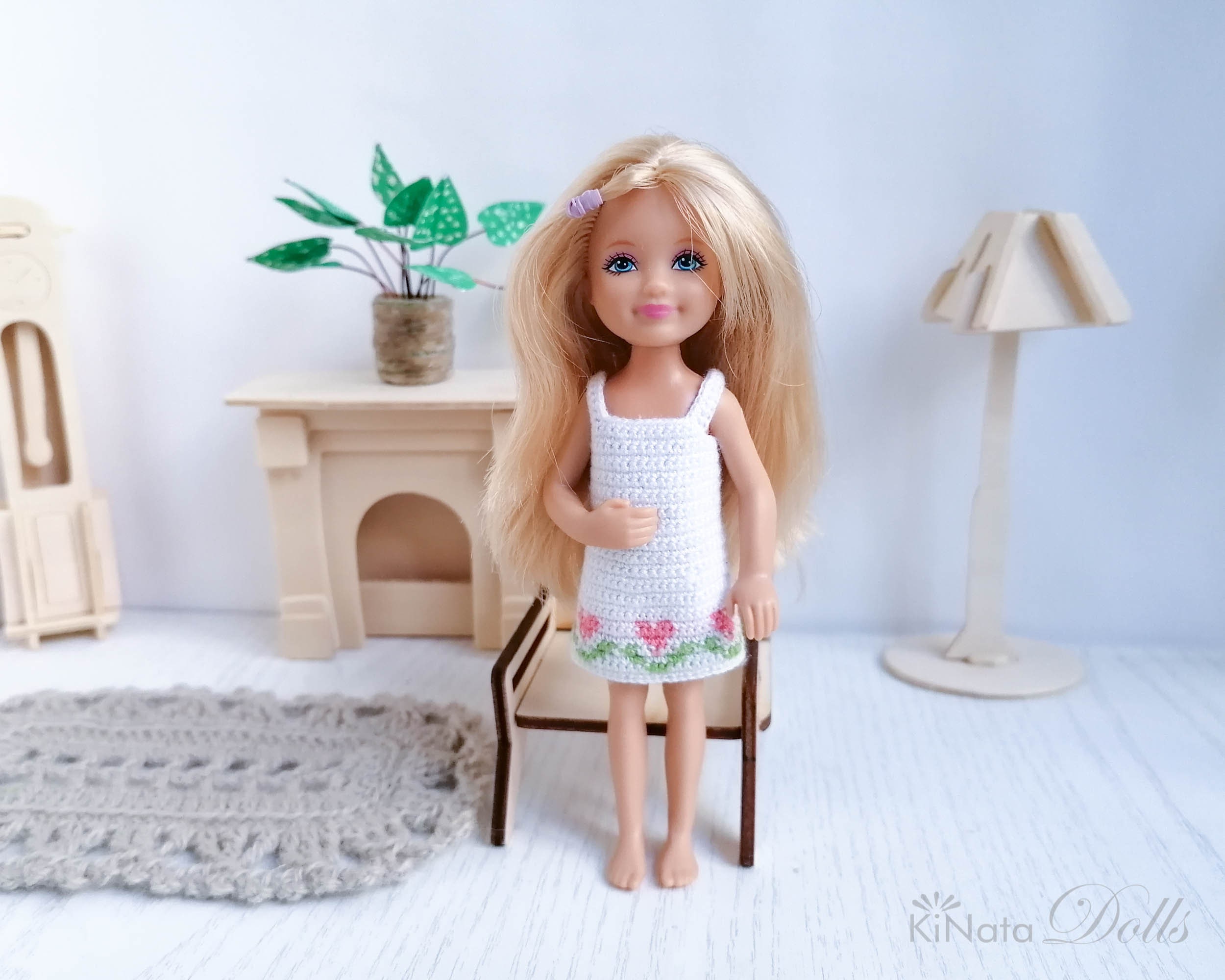 PATTERN: Dress With Hearts for Chelsea Doll Crochet Pattern in PDF - Etsy