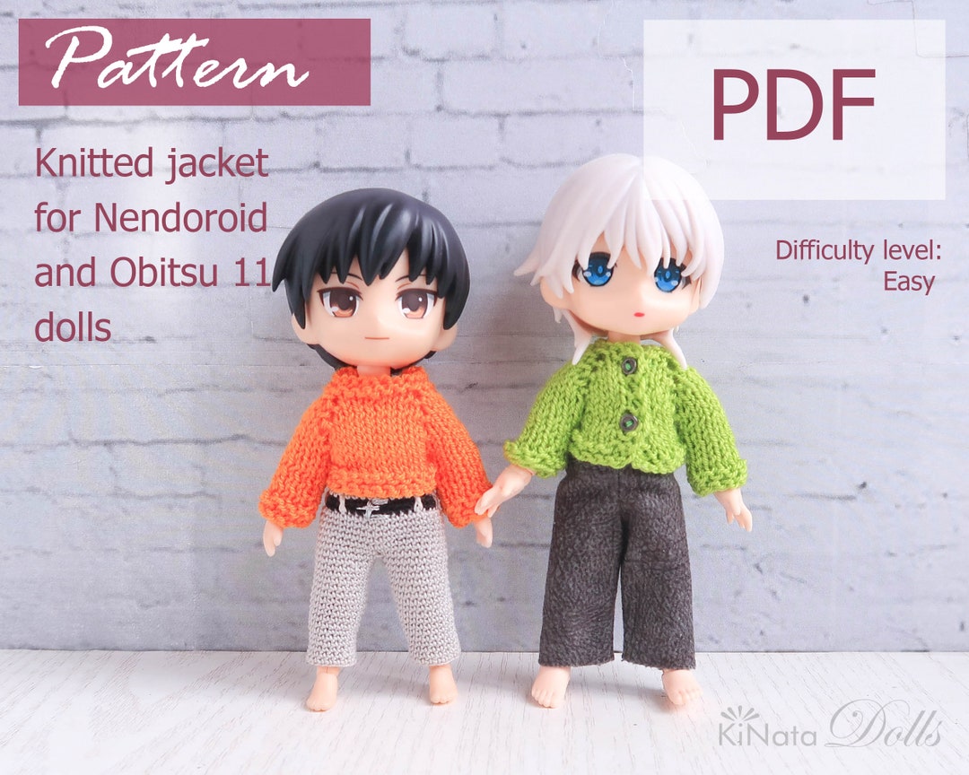 PATTERN: Knitted Jacket for Nendoroid and Obitsu 11 Dolls - Etsy