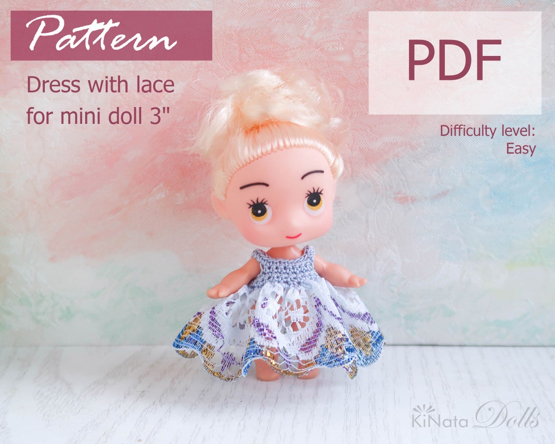 PATTERN: Dress With Lace for Mini Doll 3