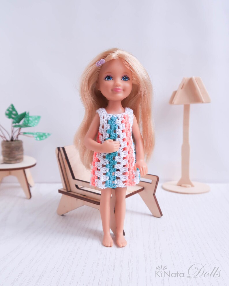 PATTERN: Colorful Vertical Striped Dress for Chelsea Doll - Etsy