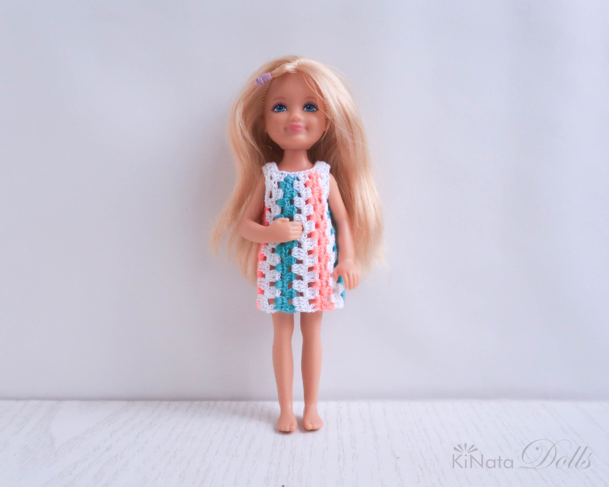 PATTERN: Colorful Vertical Striped Dress for Chelsea Doll - Etsy