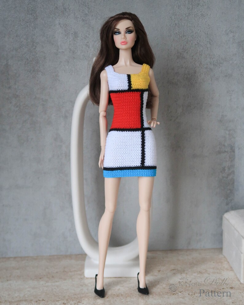 PATTERN: Shift Dress Mondrian Style Mini Dress for Barb and Other 12 ...