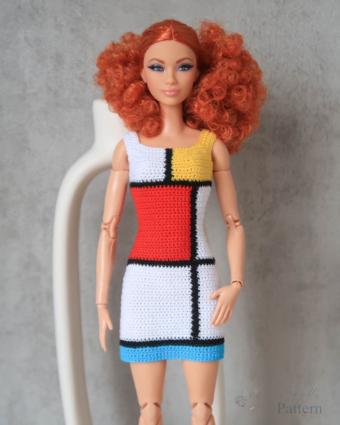 PATTERN: Shift Dress Mondrian Style Mini Dress for Barb and Other 12 ...