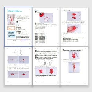 PATTERN: Red Monokini Swimsuit for Blythe, Obitsu22, Azone XS Dolls ...